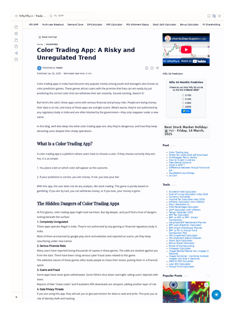Beware: Risks of Color Trading Apps | PDF | Mobile App | Cybercrime