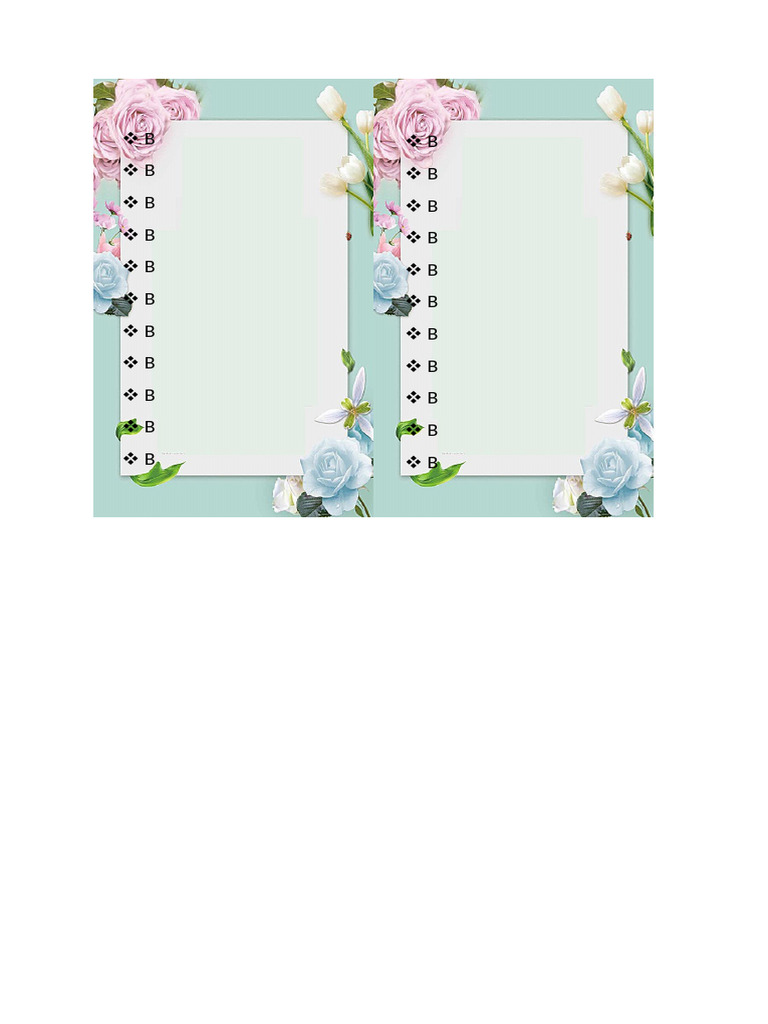 Repeated 'B' Characters Document | PDF