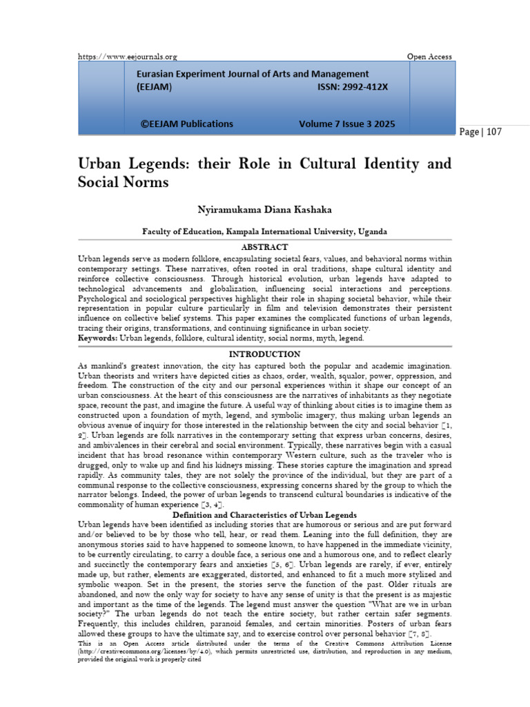 Urban Legends: Cultural Impact & Evolution | PDF | Legends | Narrative