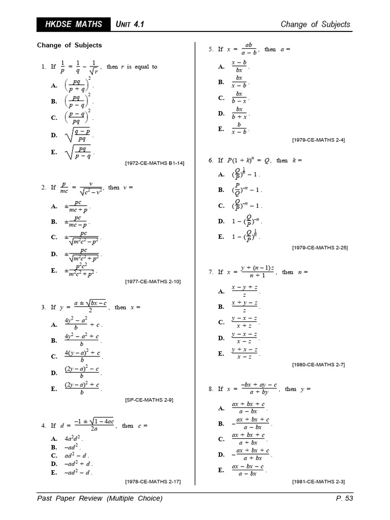 CE Chg Sub MC | PDF | Student Assessment And Evaluation | Qualifications