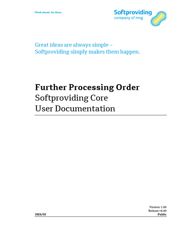 Further Processing Order User Guide | PDF | Personal Digital Assistant ...