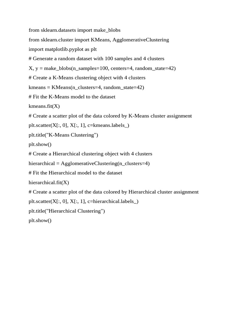 k-means and hierarchical clustering | PDF