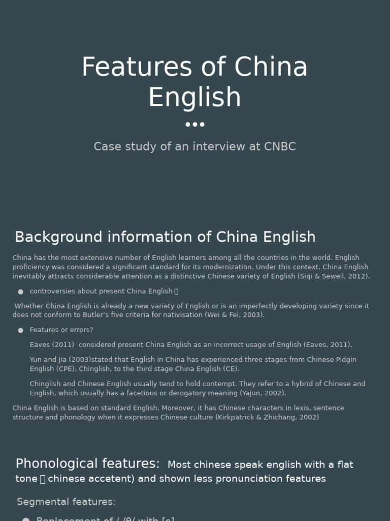 Features of China English Explained | PDF | English Language | Sentence ...