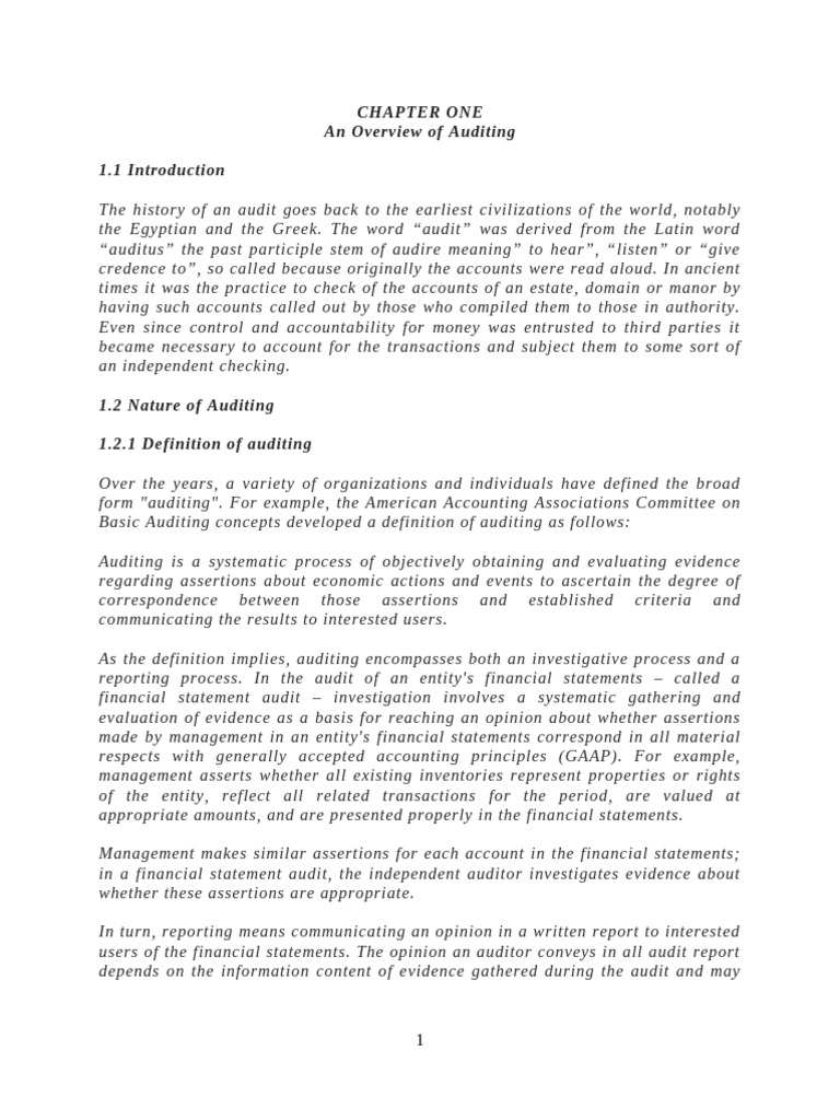 Introduction to Auditing Basics | PDF | Audit | Internal Audit