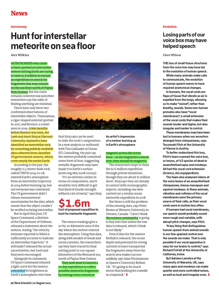 Interstellar Meteorite Expedition Fundraiser | PDF | Meteoroid | Astronomy