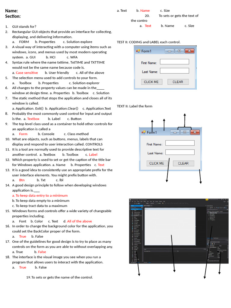 Quiz 1 | PDF | Graphical User Interfaces | Window (Computing)
