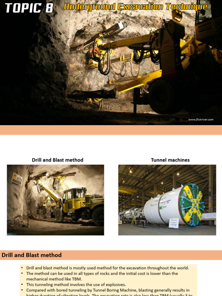 Topic8 Excavation Methods | PDF | Tunnel