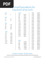 Size Conversion Chart | PDF | Inch | Notation