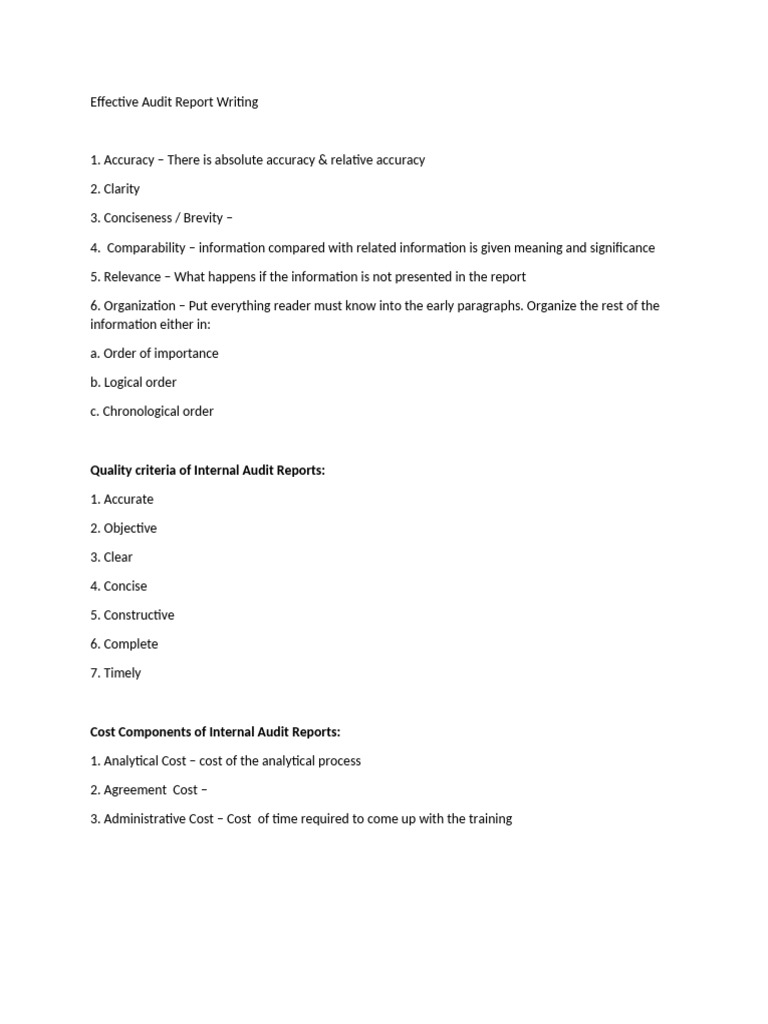 Effective Audit Report Writing | PDF | Auditor's Report | Audit