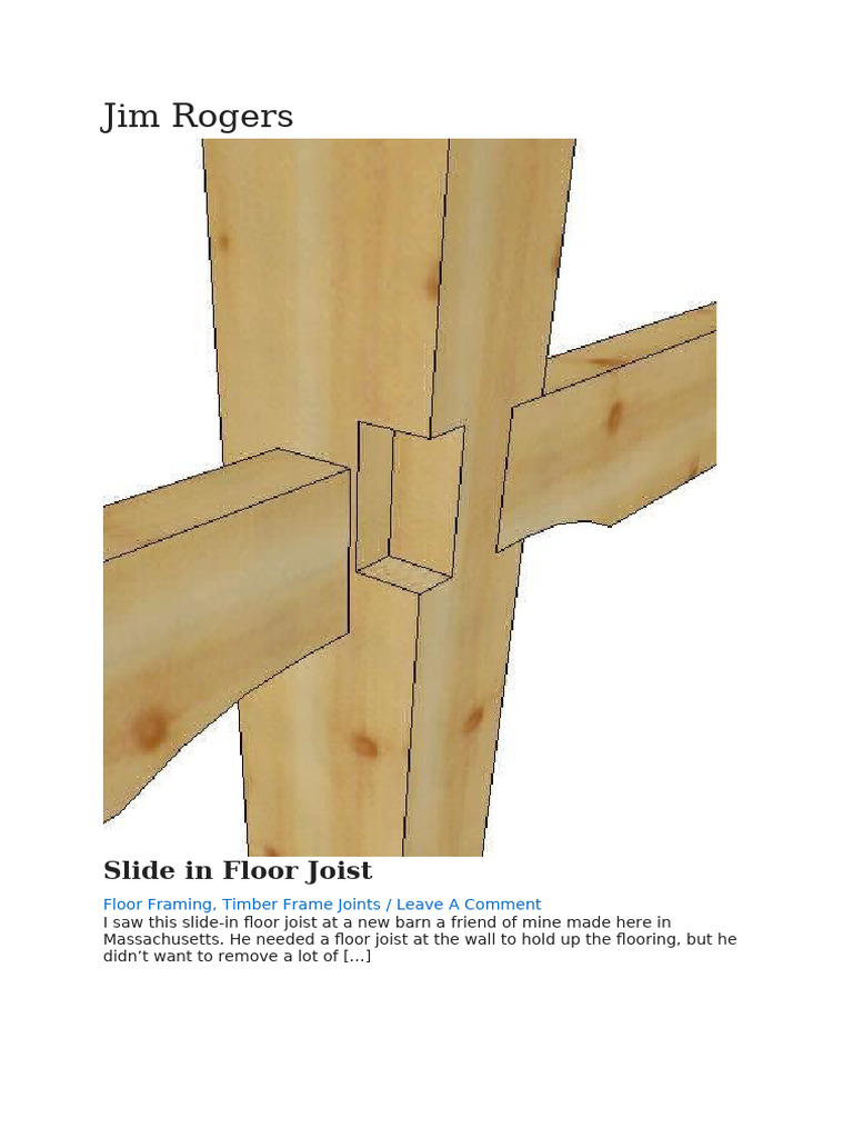 Slide in Floor Joist | PDF