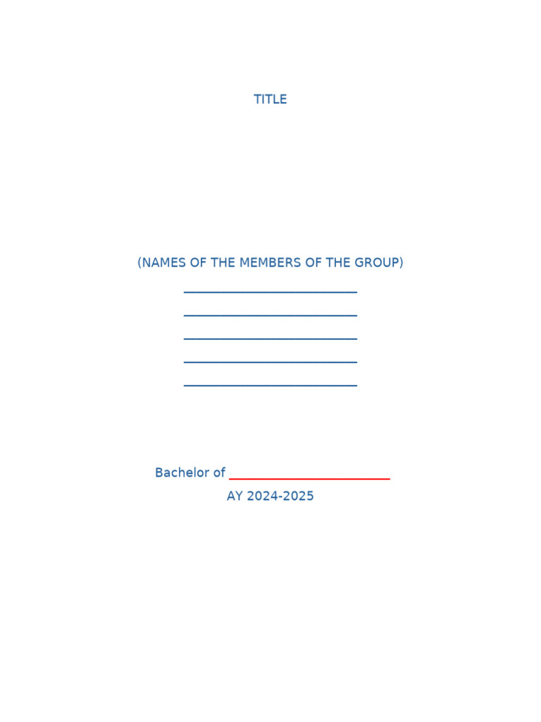 Research Project in MMW Template | PDF