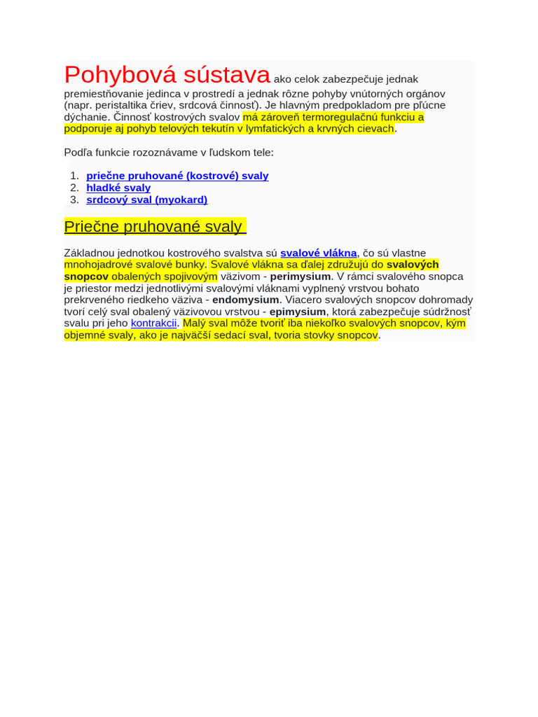 Svaly človeka-Sp.A | PDF