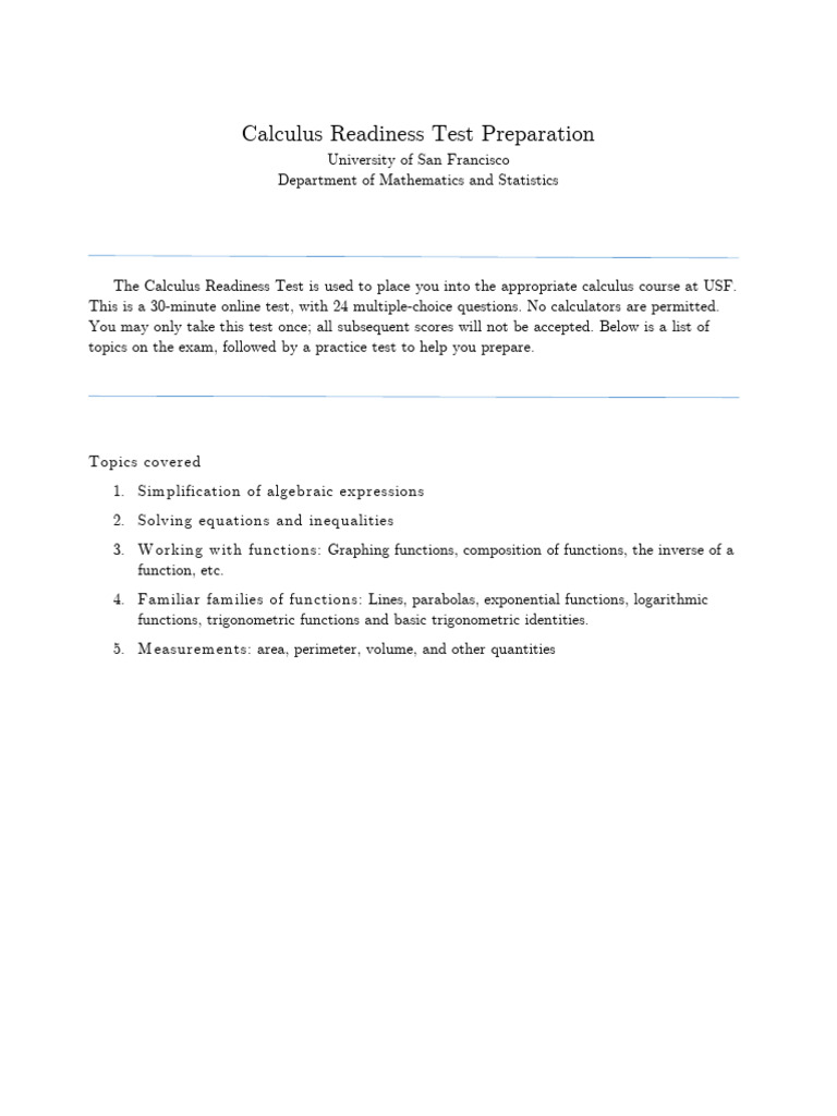 CRT Practice Problems Final | PDF | Function (Mathematics) | Inequality ...