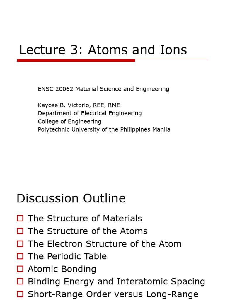 Atoms, Ions, and Material Structures | PDF | Dislocation | Crystal ...