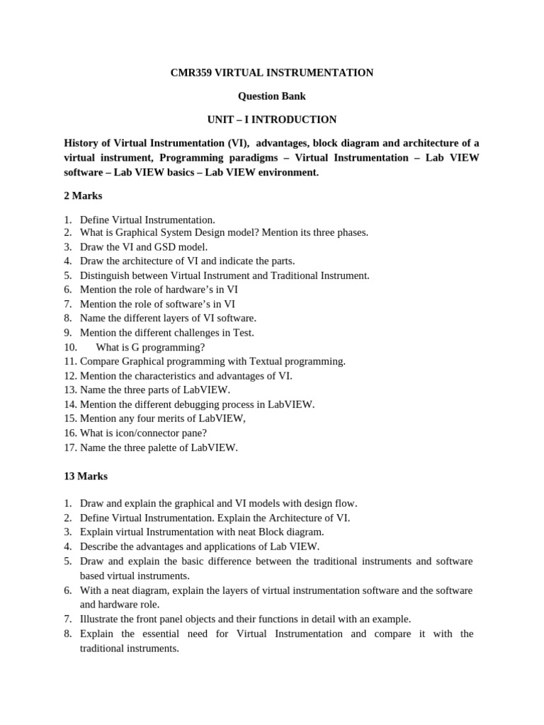 12 Unit Wise QB | PDF