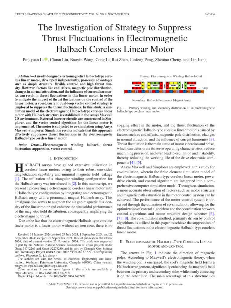 The Investigation of Strategy To Suppress Thrust Fluctuations in ...