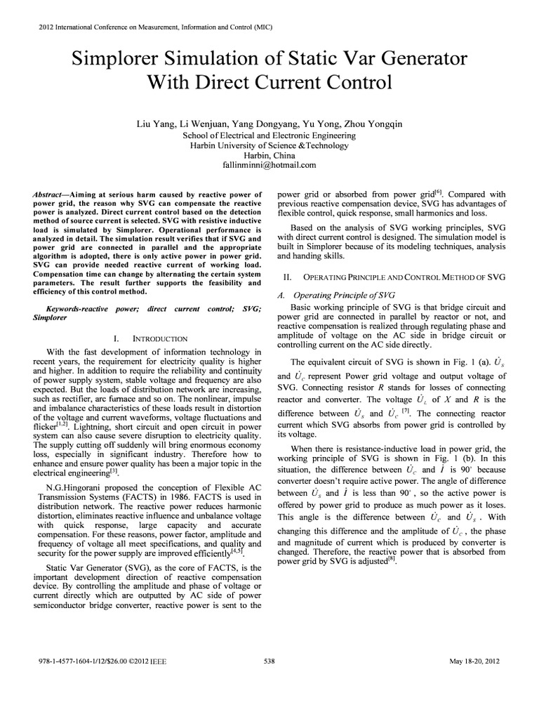 Simplorer_simulation_of_static_var_generator_with_direct_current_control | PDF | Electric Power ...