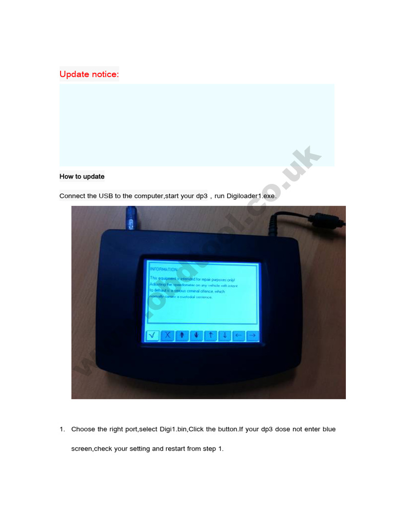 Digiprog 3 v4.88 Update Instruction | PDF