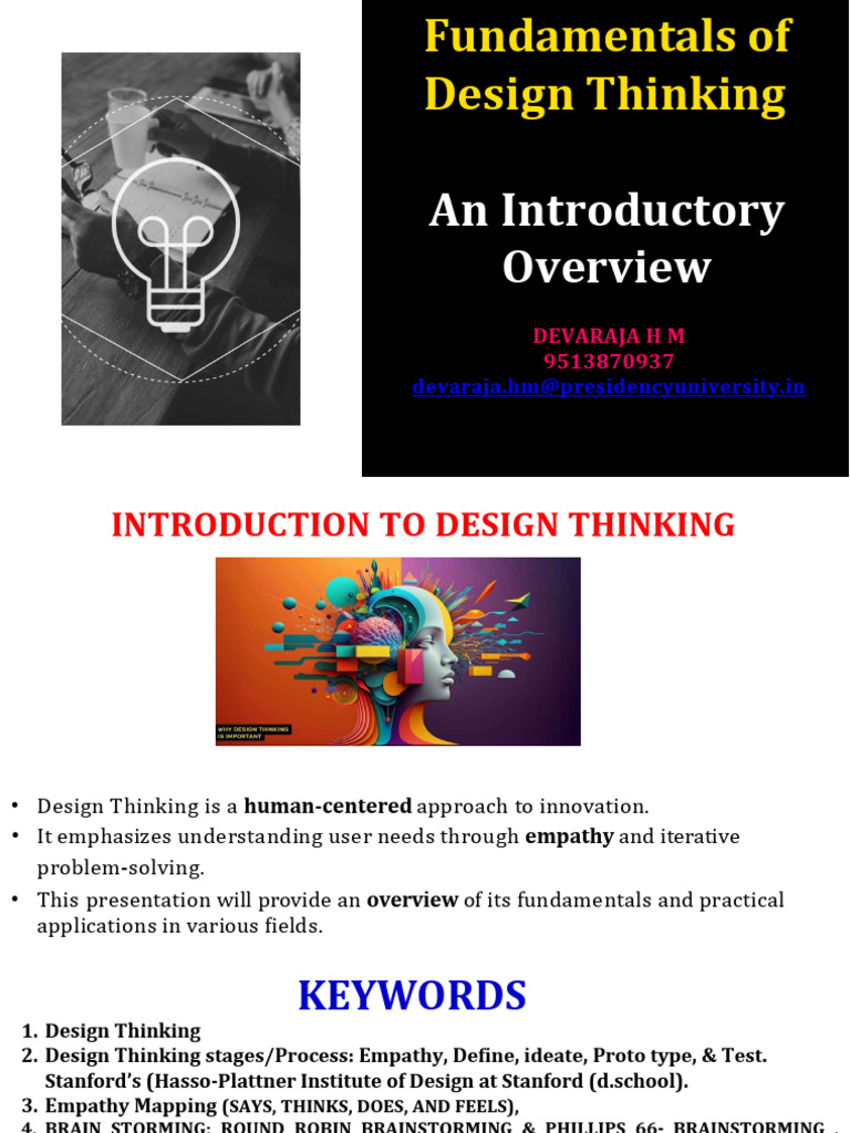 Des1146-Ppt Introduction To Design Thinking | PDF | Design Thinking ...