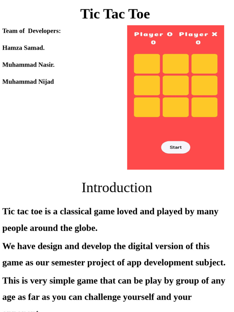 Tic Tac Toe Final | PDF