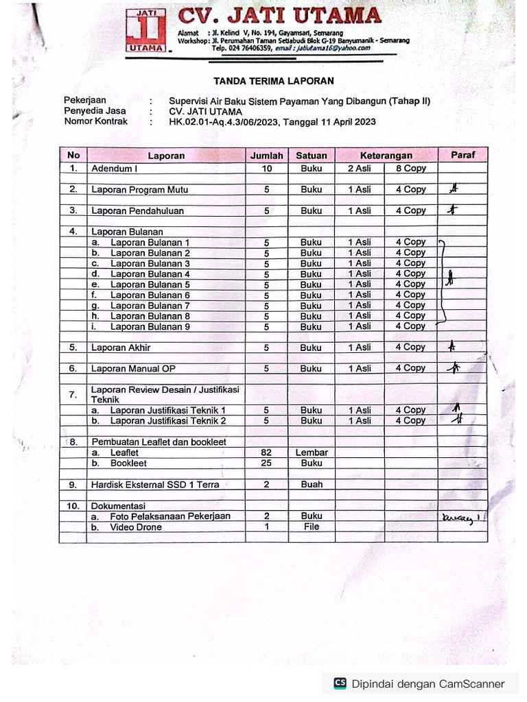 Tanda Terima SPV Payaman | PDF