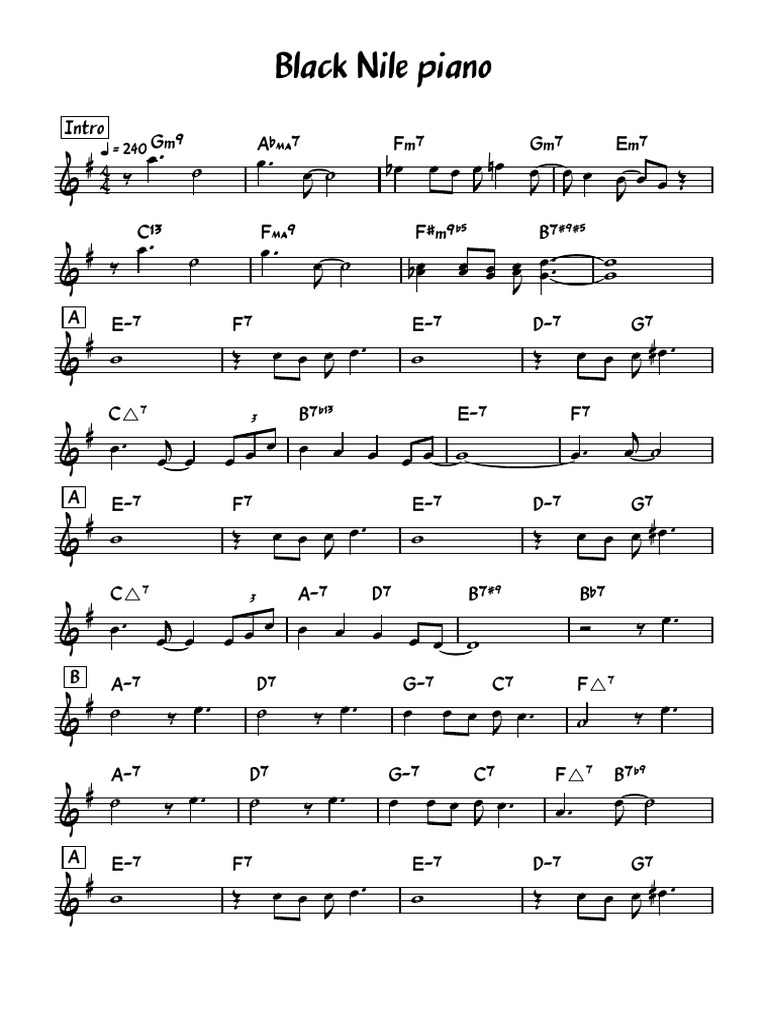 Black Nile piano | PDF
