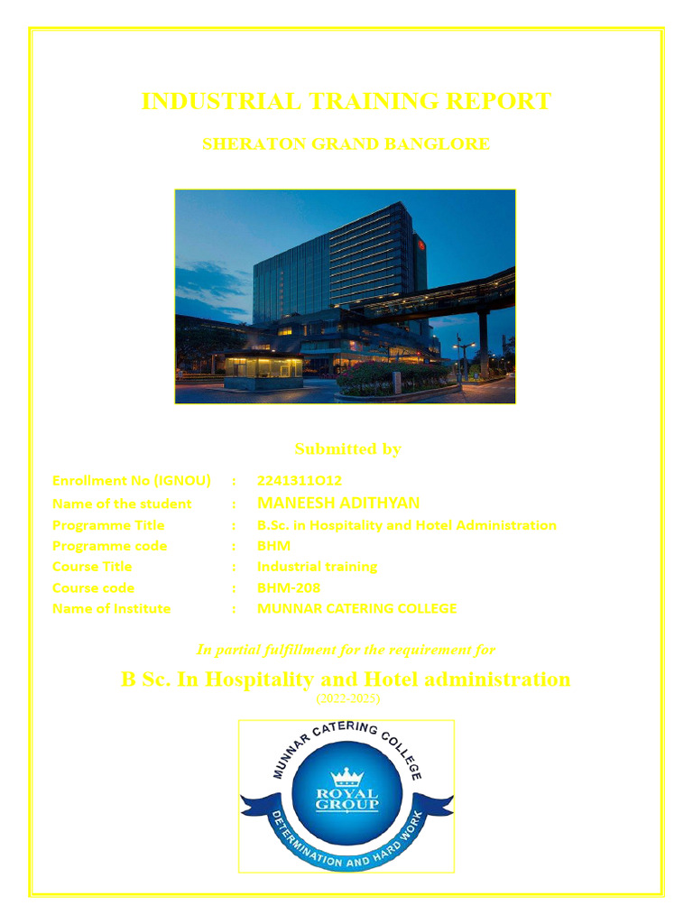 Training Report by Maneesh Final | PDF