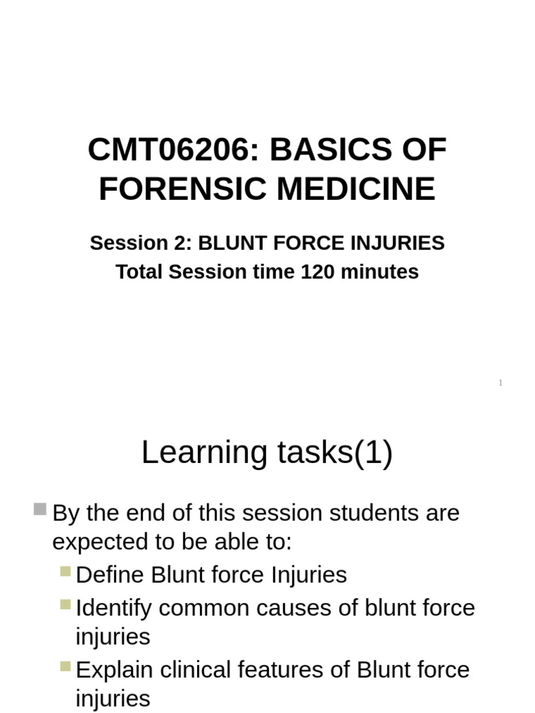 Understanding Lacerations from Blunt Force | PDF | Wound Healing | Injury