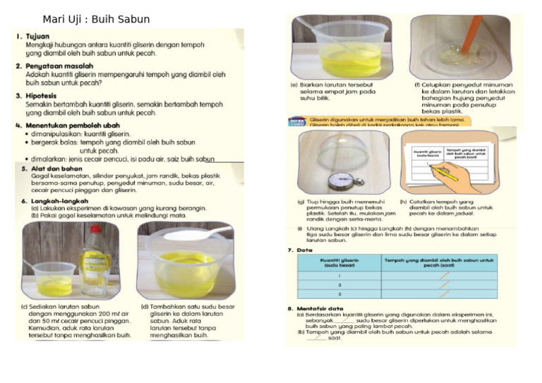 Mari Uji Buih Sabun | PDF