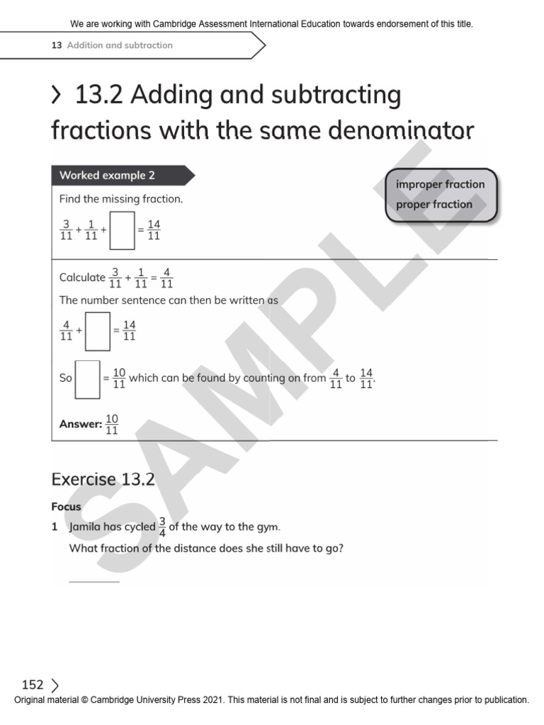 Fraction Add and Subtract-Đã G P | PDF