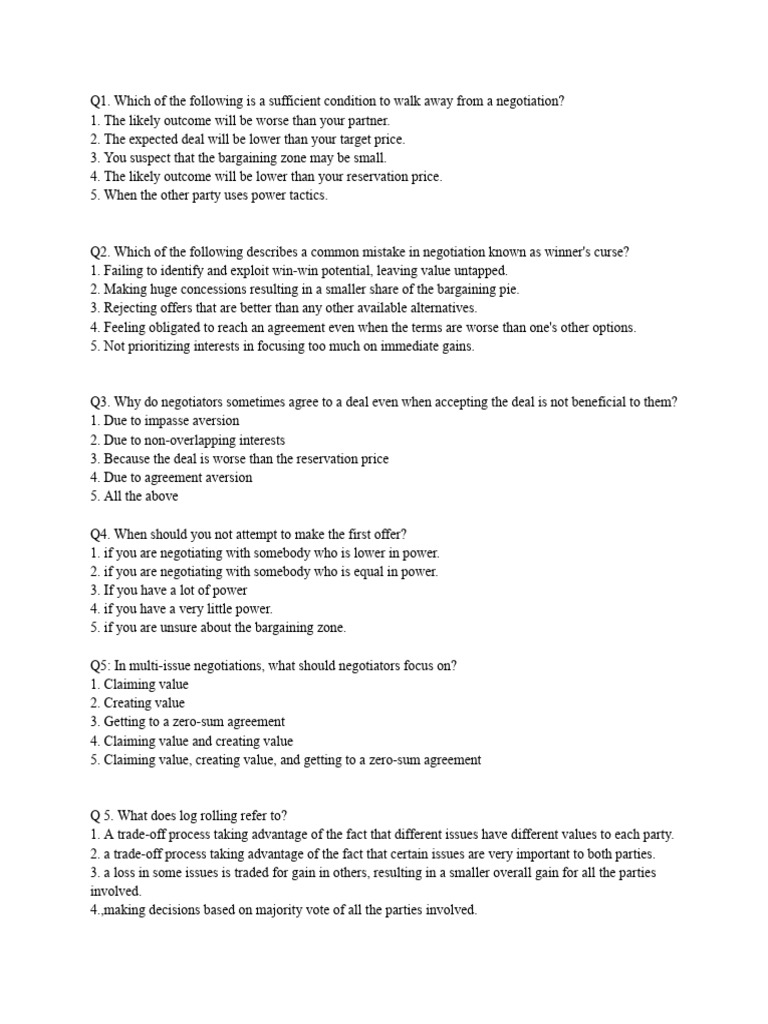 Key Negotiation Strategies and Mistakes | PDF | Negotiation | Communication