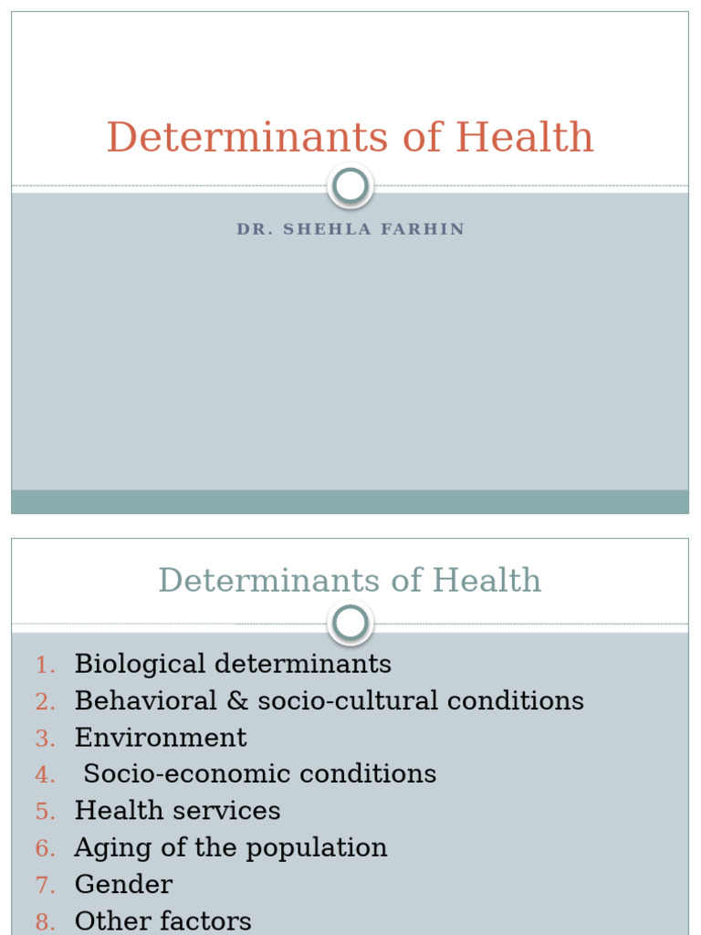 Key Determinants of Health Explained | PDF | Preventive Healthcare ...