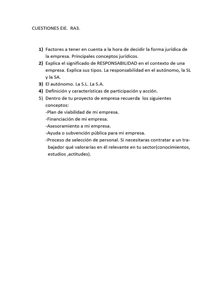 CUESTIONES_EIE_RA3 | PDF