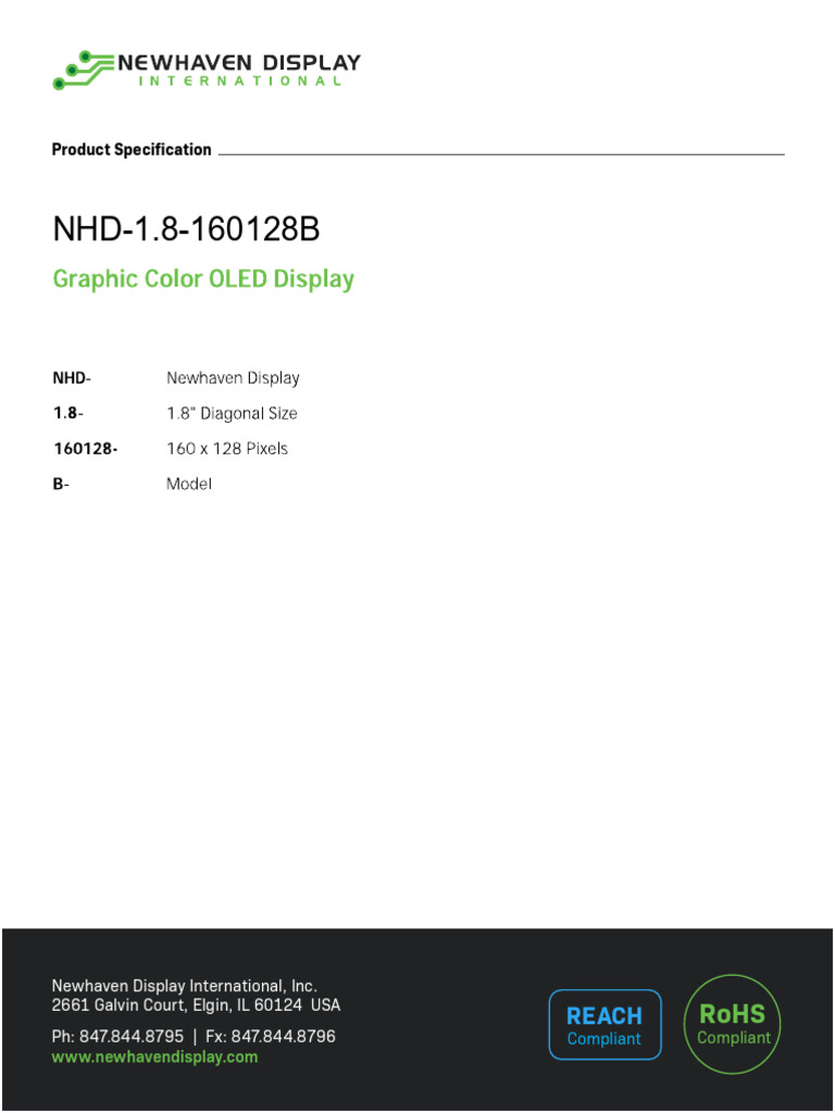 NHD-1.8-160128B | PDF | Power Supply | Humidity