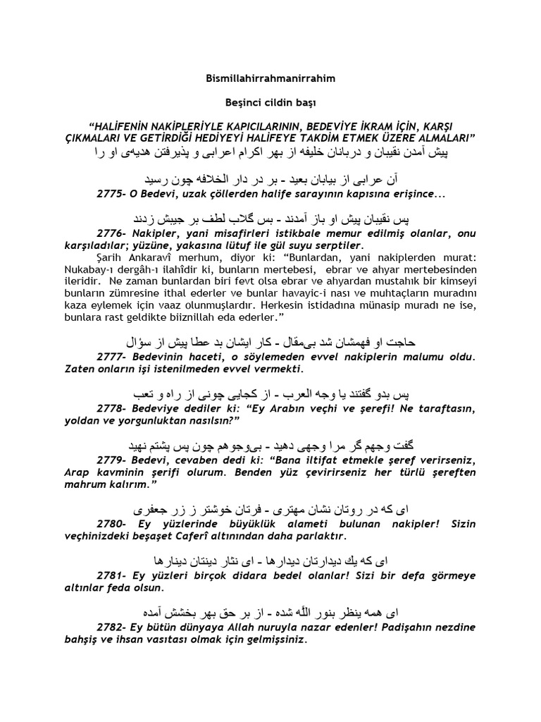 Tahirül Mevlevi - Mesnevi Şerhi Cilt 5 | PDF