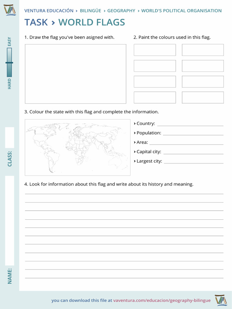TASK GEOGRAPHY: World Flags | PDF