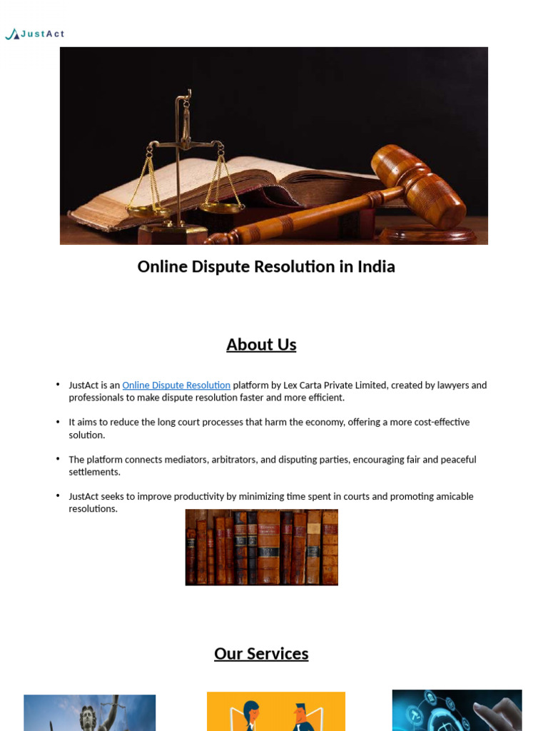 Online Dispute Resolution in India | PDF