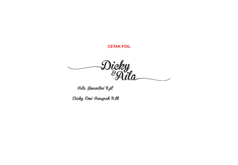 Dicky Aila Foil | PDF