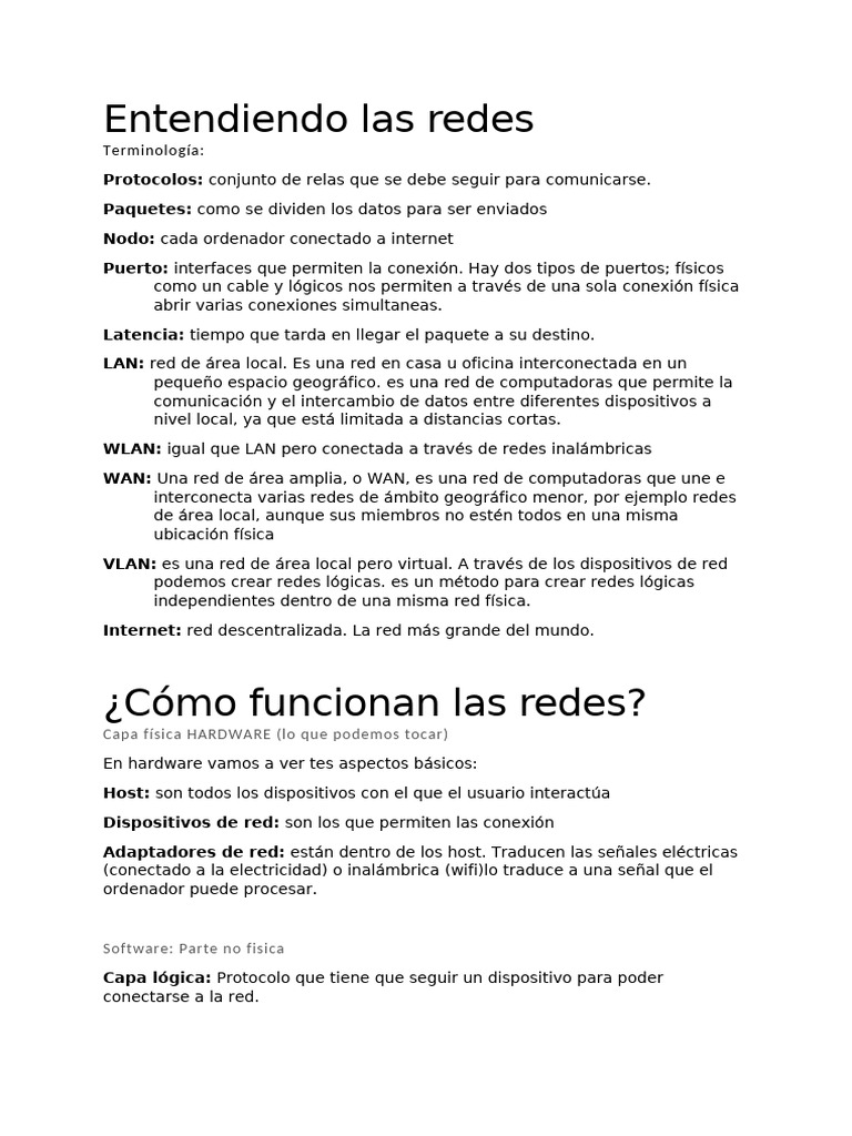 Entendiendo Las Redes | PDF | Protocolos de internet | Red de computadoras