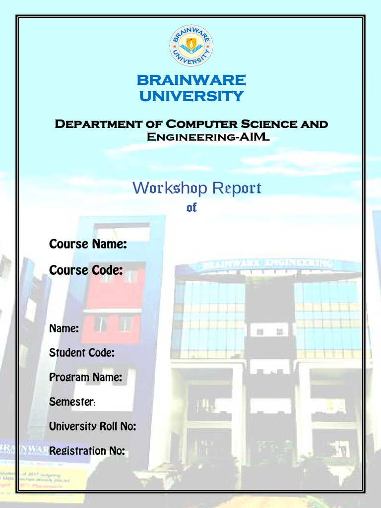 Workshop Front Page & Index | PDF