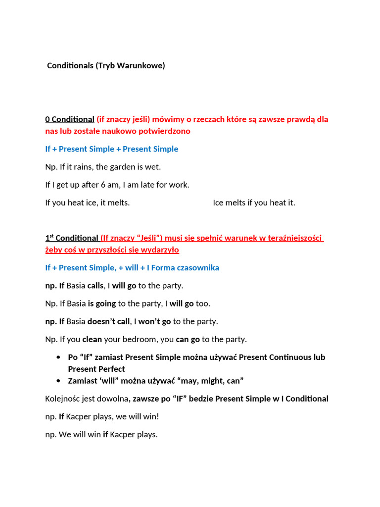 Conditionals Explained | PDF