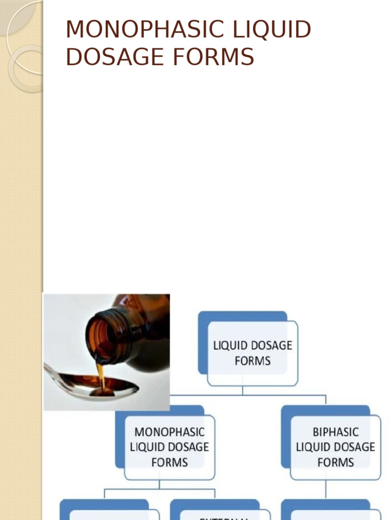 Monophasic Liquid Dosage Forms | PDF | Syrup | Dose (Biochemistry)