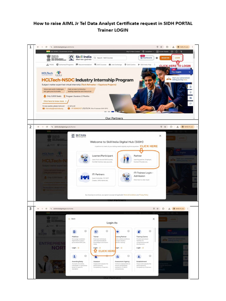 How To Raise AIML JR Tel Data Analyst Certificate Request | PDF