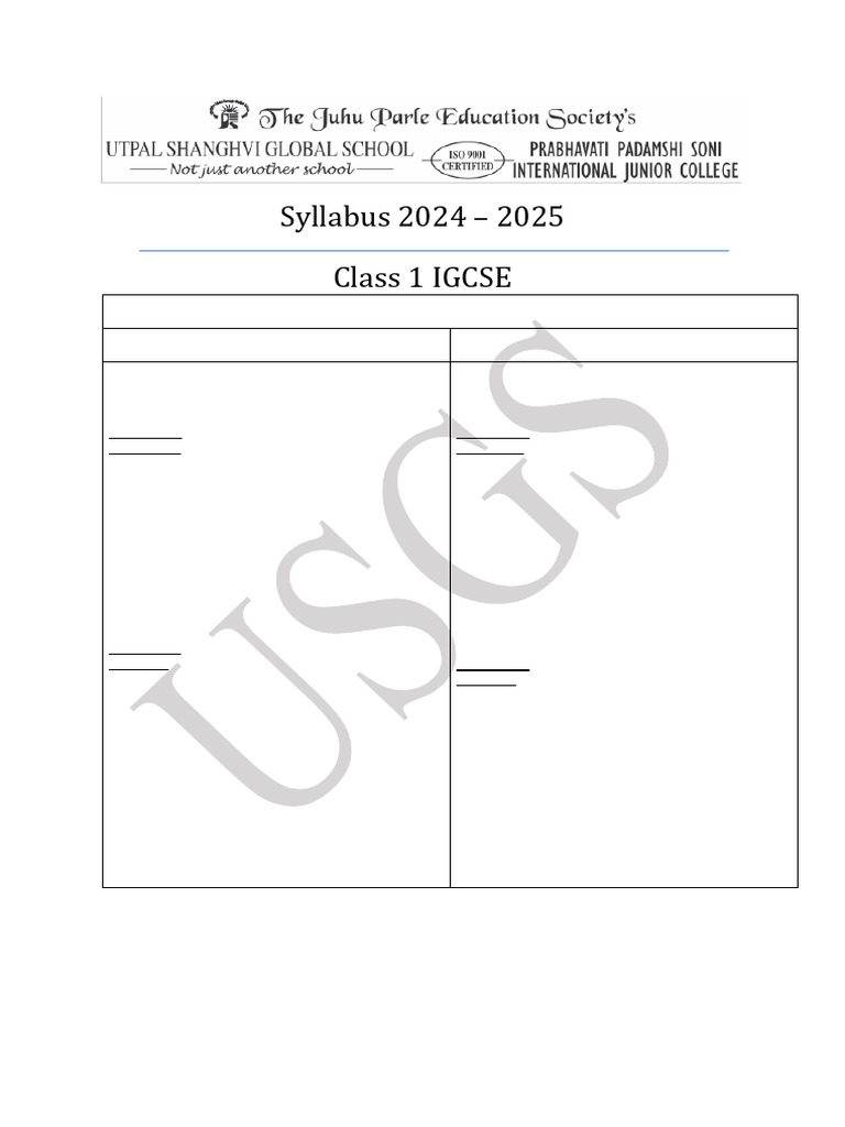 GLOBAL PERSPECTIVES Syllabus Term 2 | PDF