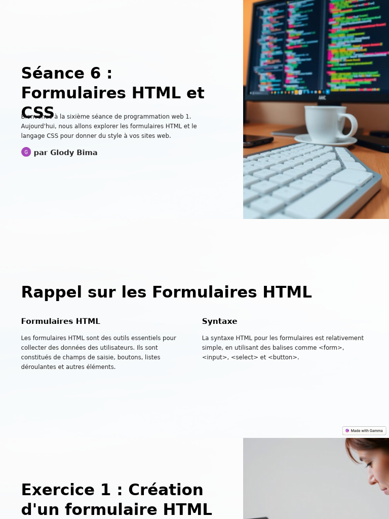 Suite-Seance 6-HTML Et CSS | PDF | Html | Programmation web