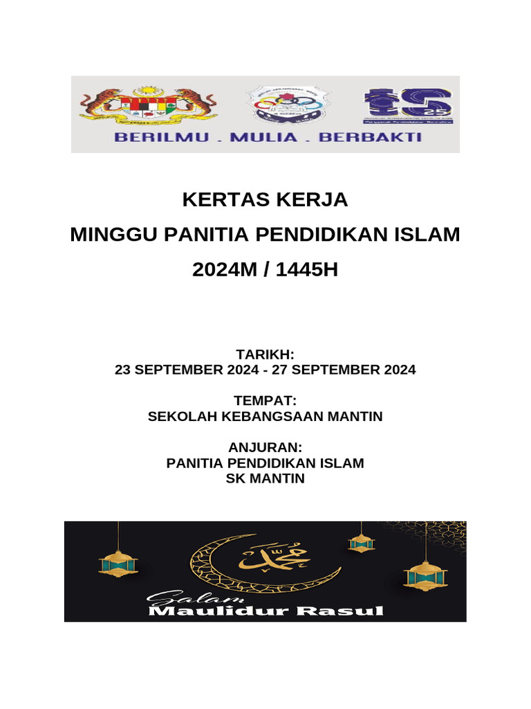 KK Minggu Panitia 2024 | PDF