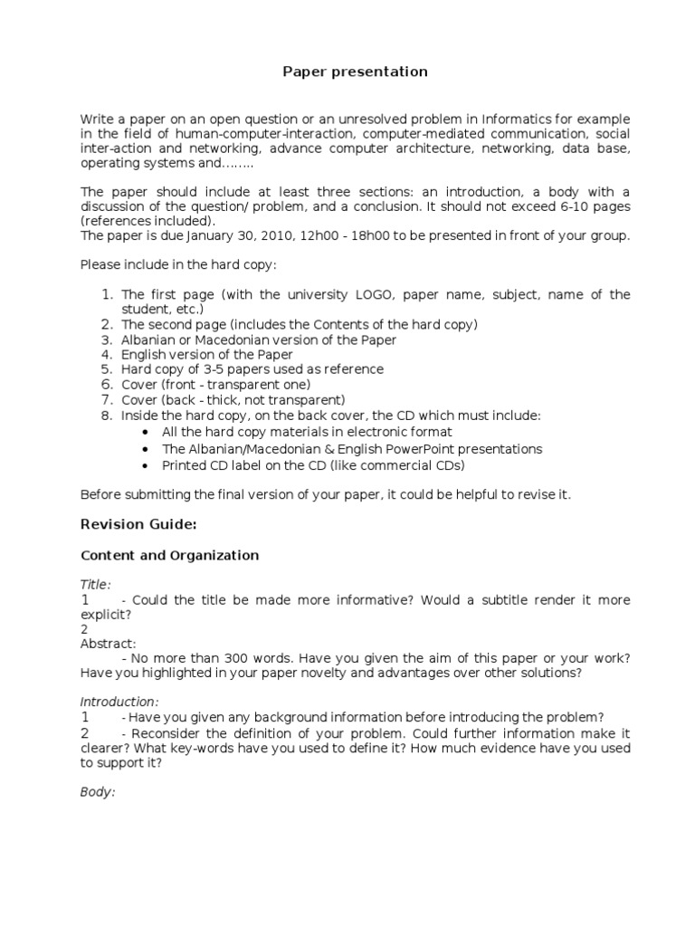 Paper Presentation | PDF | Paragraph | Compact Disc