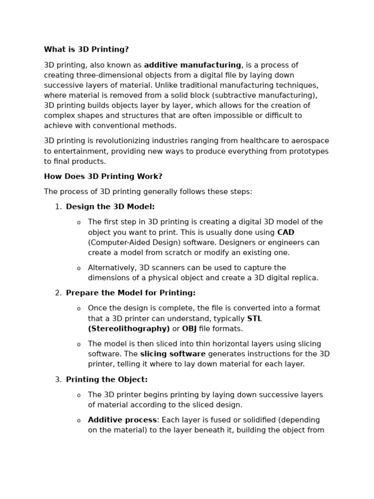 3D Printing_Tejas | PDF | 3 D Printing | Secondary Sector Of The Economy