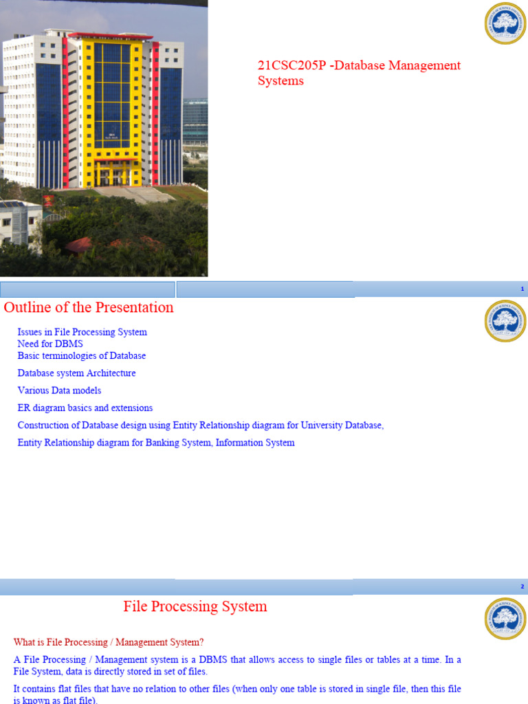 dbms unit 1 | PDF | Databases | Conceptual Model