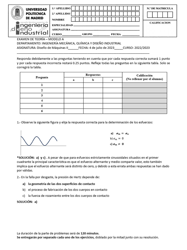 22-23-EX EXT DM2 SOLUCION | PDF | Engranaje | Ingeniería mecánica